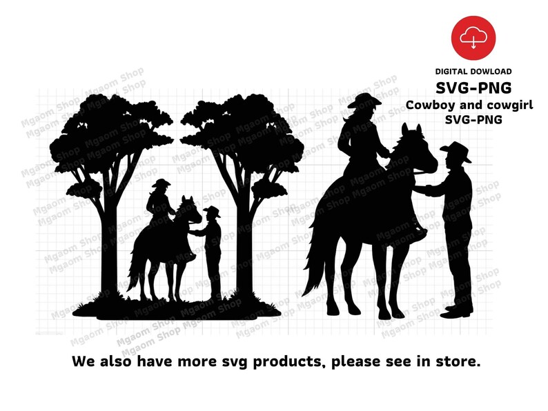 Cowboy and Cowgirl Svg Cowboy Svg Cowgirl Svg romantic - Etsy
