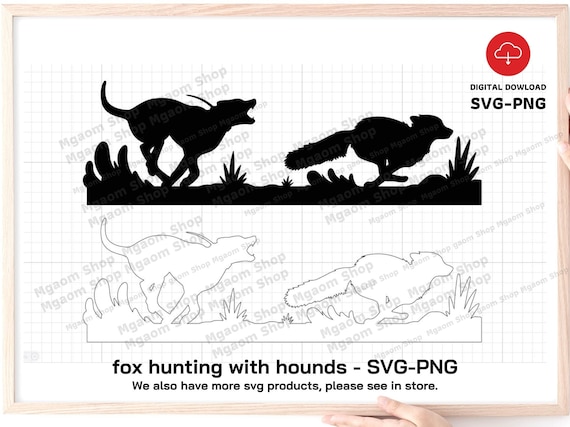 Fox Hunting Silhouette