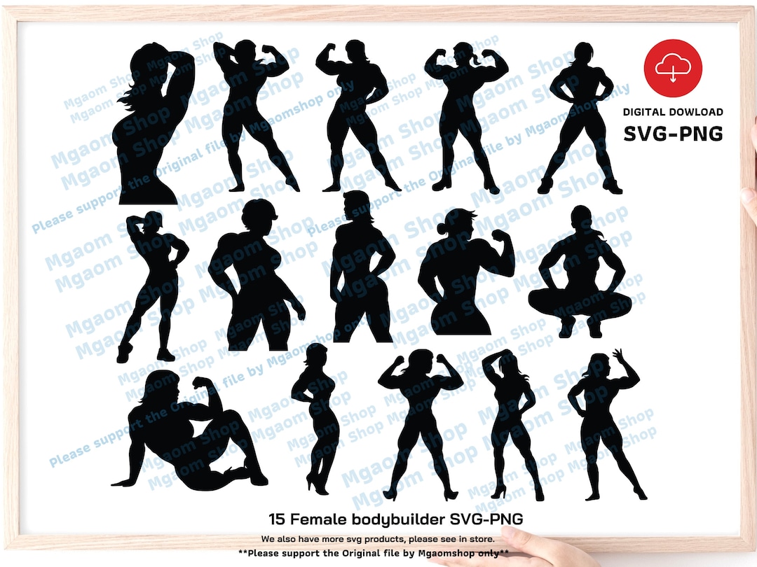 15 Female Bodybuilder Svg, Female Bodybuilder Svg, Muscular Woman Svg ...