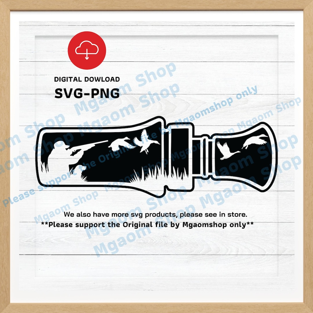 Duck Hunting Scene SVG: Duck Call Hunter Design (digital Download) - Etsy