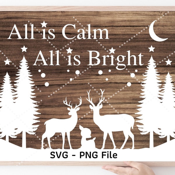 All is Calm All is Bright Sign - Etsy