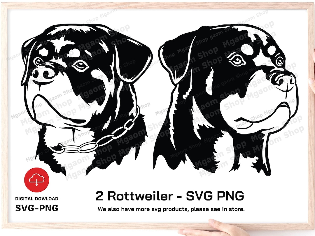 Rottweiler Svg, 2 Rottweiler Svg, Rottweiler Face Svg, Dogs Svg ...