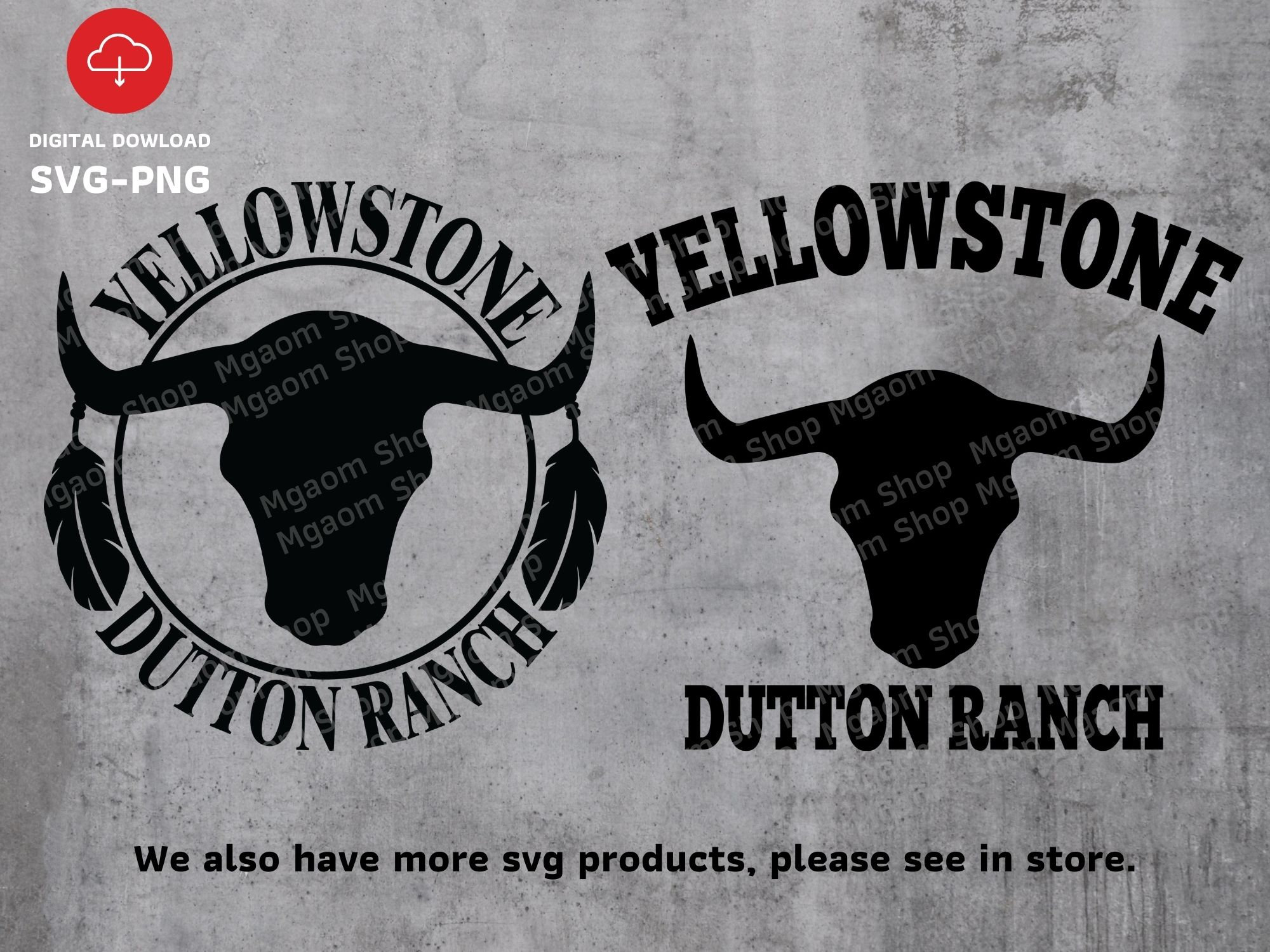 2 Option Yellowstone Bull Svg Yellowstone Dutton Ranch Svg Etsy Australia