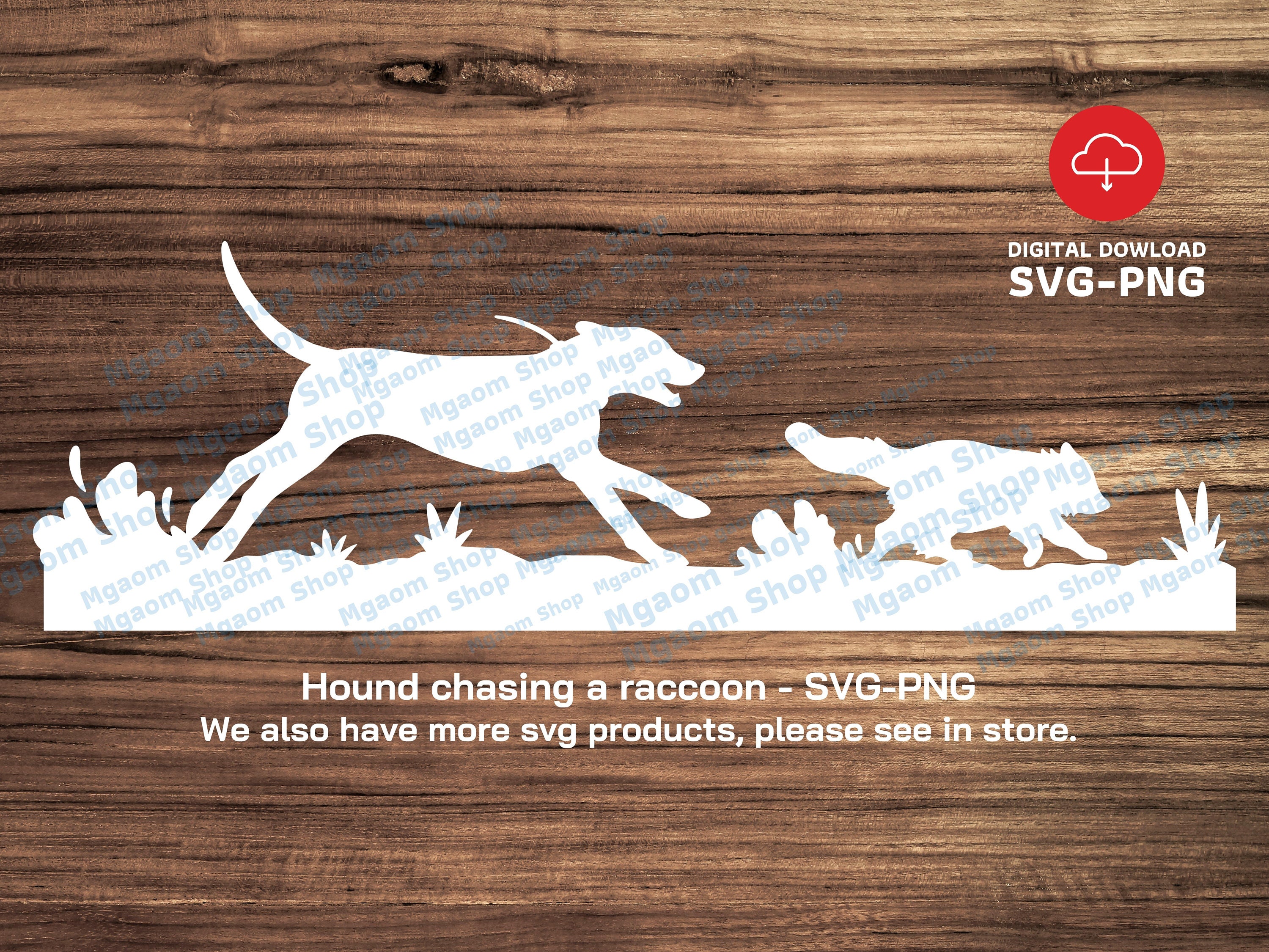 Coon Hunting Svg Hound Chasing a Raccoon Svg Hounds Hunter - Etsy