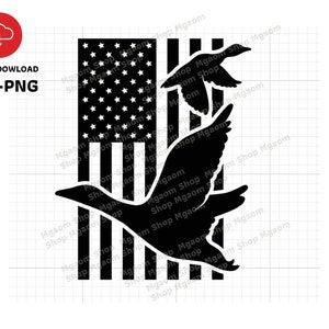 Flying Ducks US Flag SVG American Flag Hunting Svg US Flag - Etsy