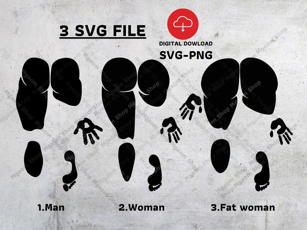 Body Painting SVG Bundle: Man, Woman, Plus Size (digital Download) - Etsy