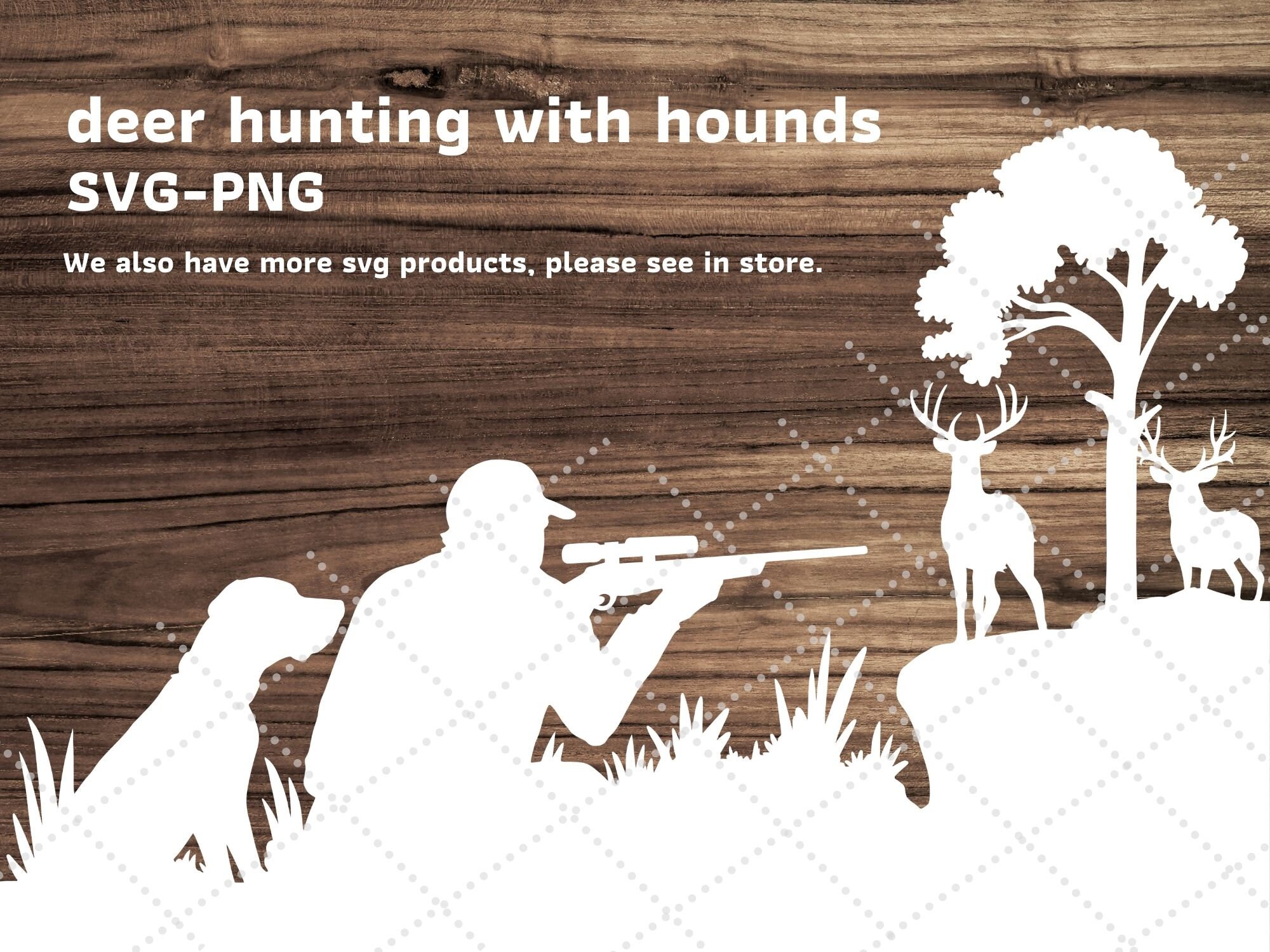 Deer hunting SVG Deer hunting with hound Svg File Deer | Etsy