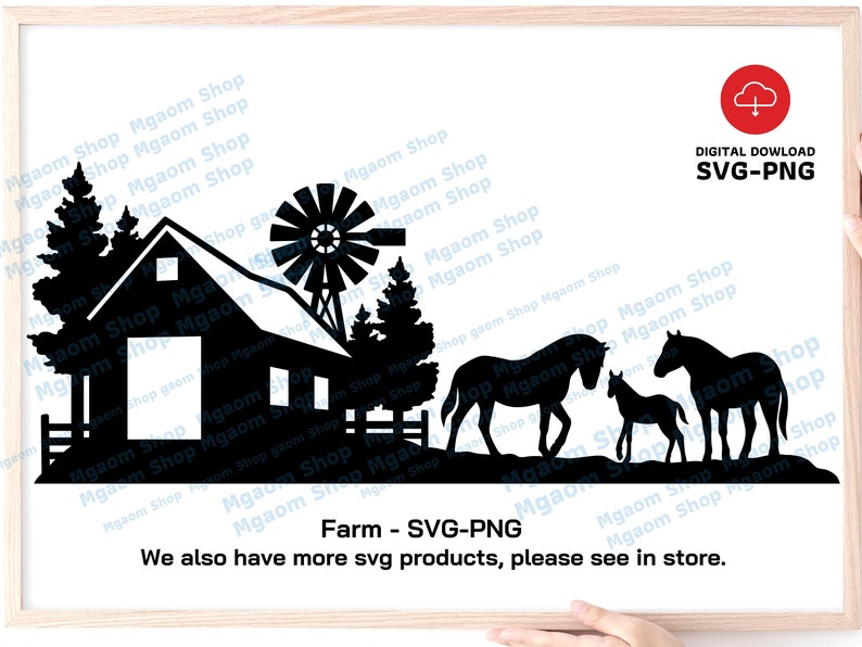 Farm Scene SVG: Family Farm Animals, Barn (digital Download) - Etsy