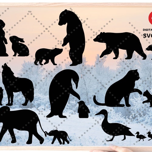 Mom and Baby Animals Svg Cut File for Cricut Mama Svg Bundle - Etsy UK