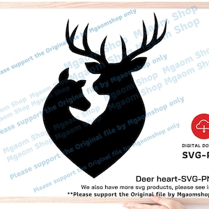Deer Heart SVG: Valentine's Couple, Hunter Gift (digital Download) - Etsy