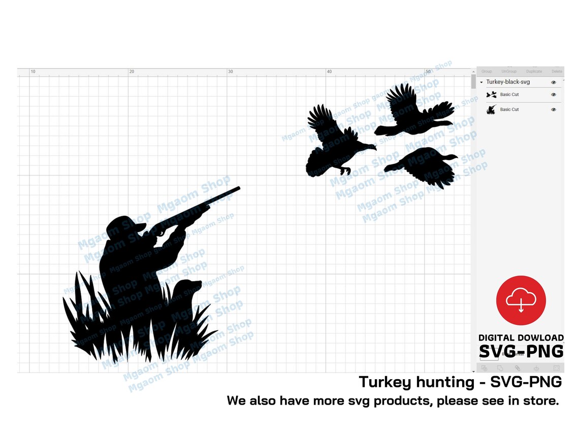 Turkey Hunter SVG File turkey Hunting With Hounds Svg File | Etsy