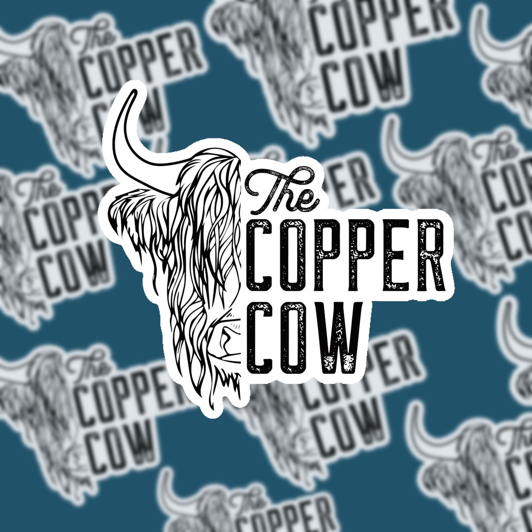 Copper Cow Logo Sticker : Agriculture Sticker, Farm Sticker - Etsy