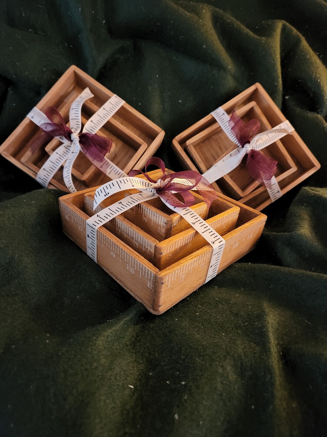 Wooden Yardstick Box, Country Style Box, Decorative Table Box, Country ...