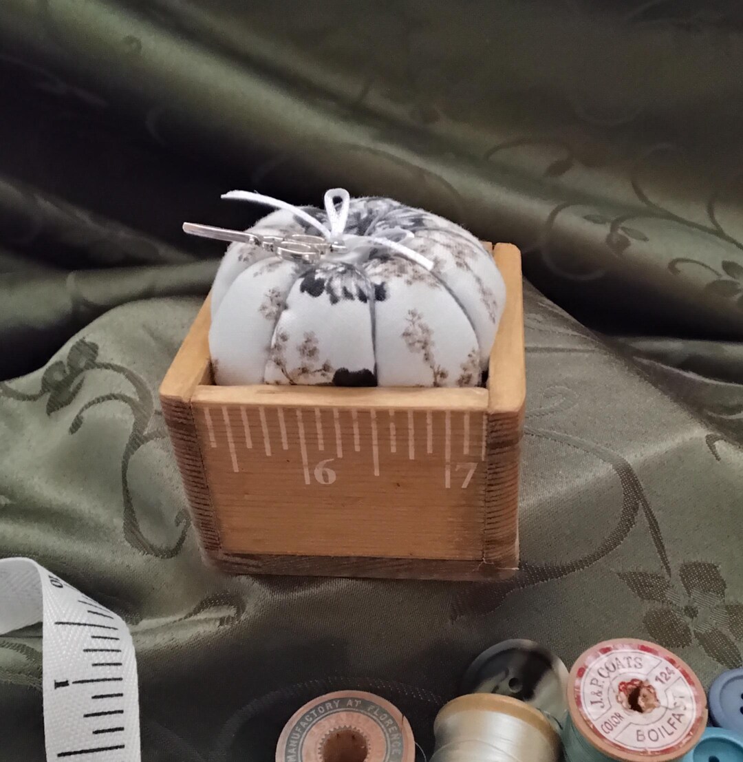 Country Pincushion, Box Pincushion, Unique Pincushion, Sewing ...