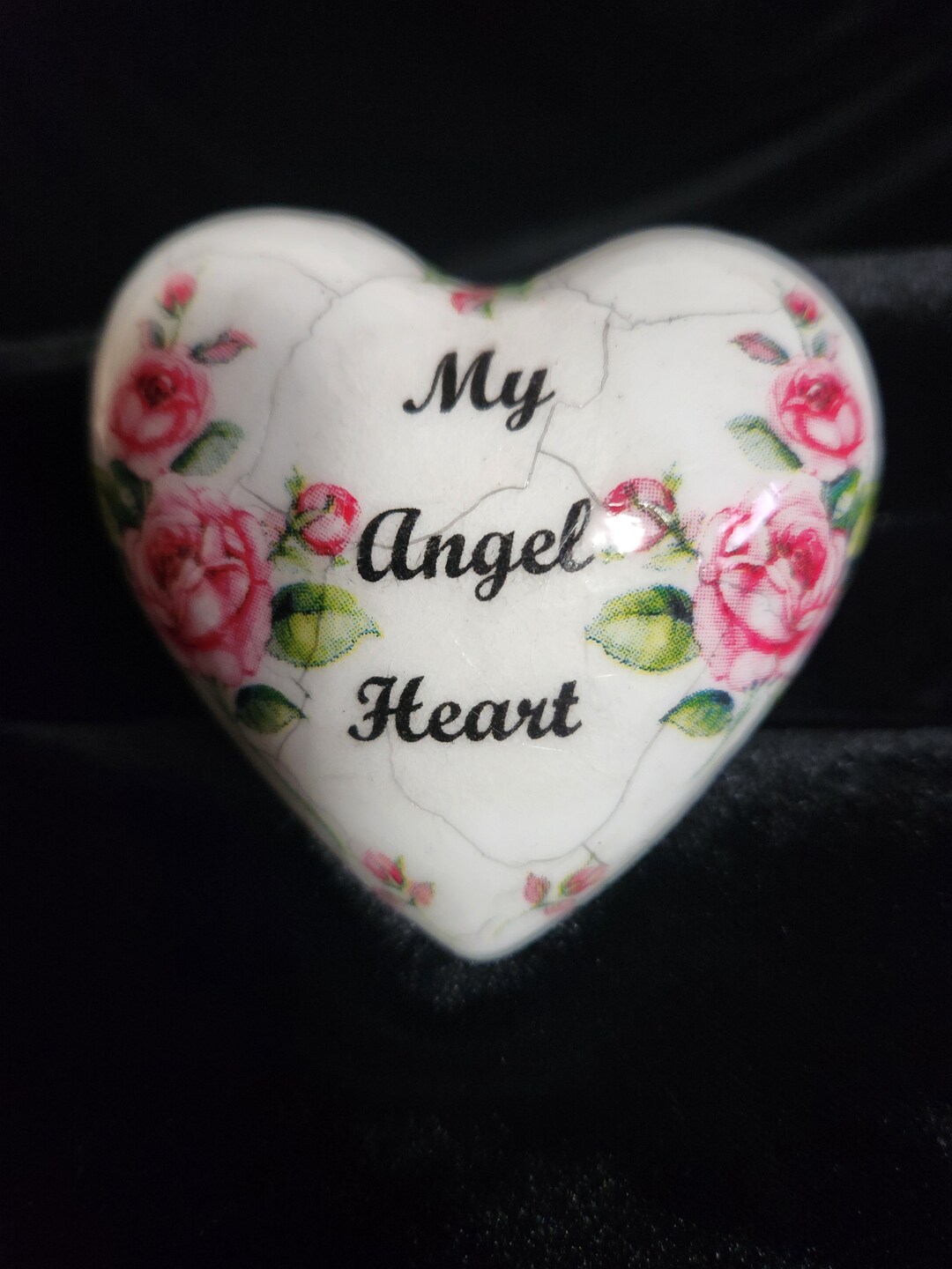 Angel Heart,remembrance Heart, Porcelain Heart, Gift for Her, Love ...