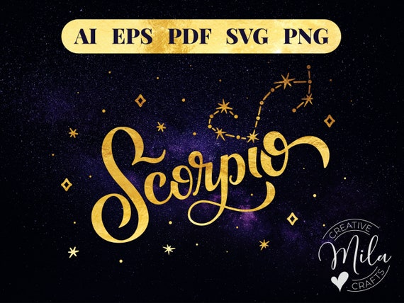 Horoscope Scorpio Zodiac Sign SVG Astrology Birth Symbol | Etsy