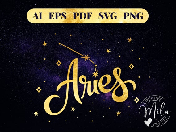 Horoscope Aries Zodiac Sign SVG Astrology Birth Sign Symbol | Etsy