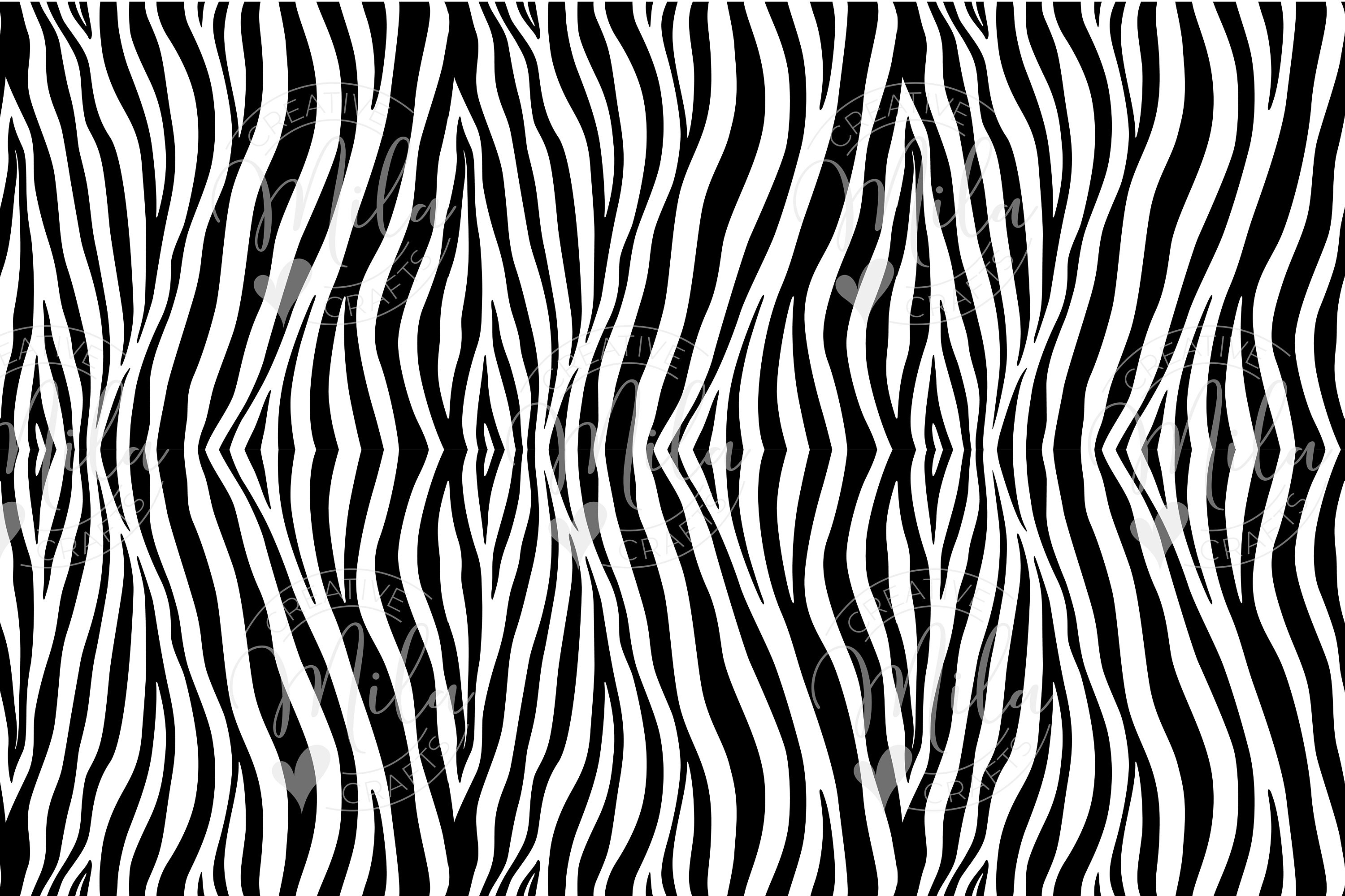 Zebra Animal Print Seamless Pattern Design, Hand Drawn Vector ...