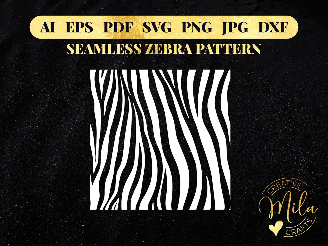 Zebra Animal Print Seamless Pattern Design, Hand Drawn Vector ...
