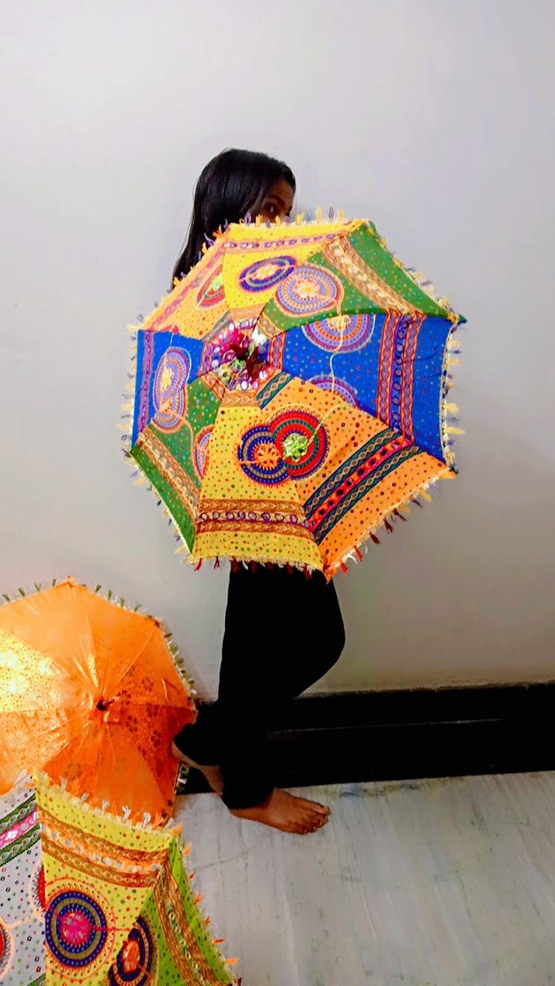 10 Pcs Indian Wedding Umbrella Handmade Umbrella Decorations Parasols ...