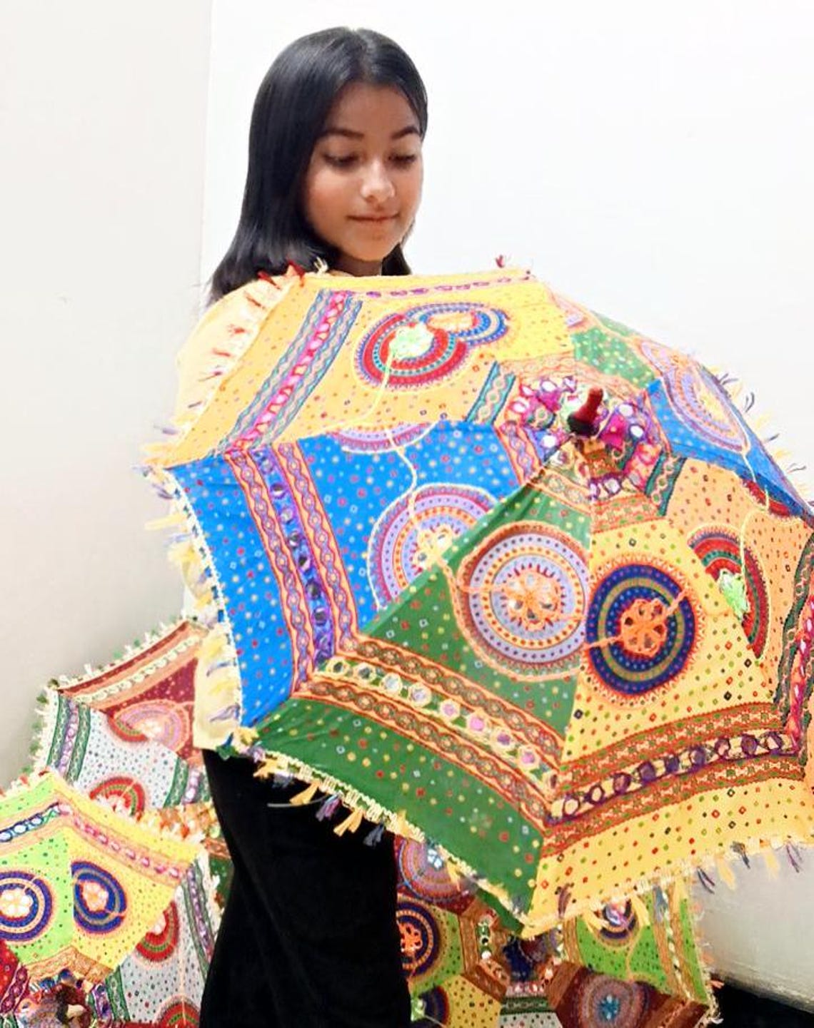 10 Pcs Indian Wedding Umbrella Handmade Umbrella Decorations Parasols ...