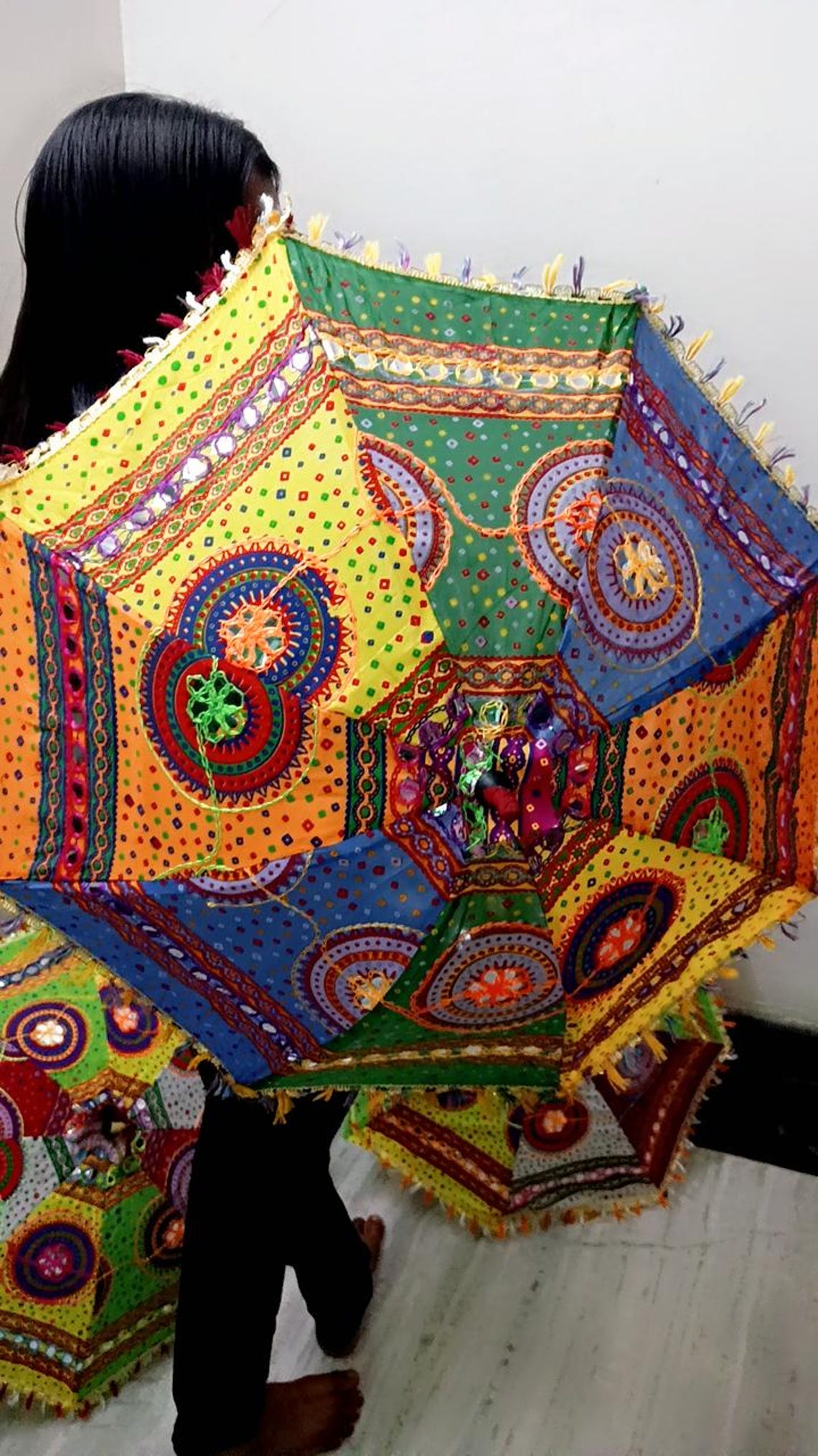 10 Pcs Indian Wedding Umbrella Handmade Umbrella Decorations Parasols ...