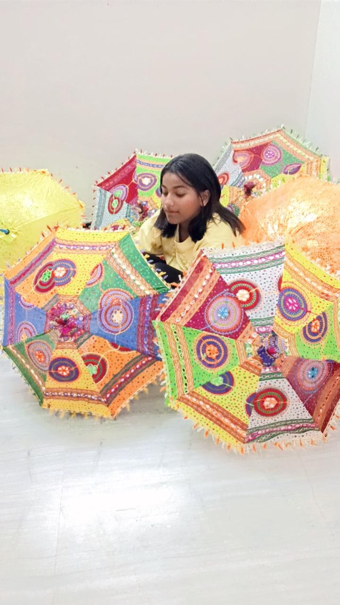 10 Pcs Indian Wedding Umbrella Handmade Umbrella Decorations Parasols ...