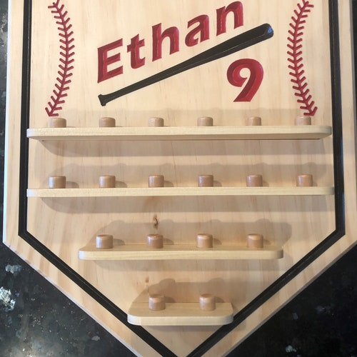 Custom Logo Baseball Bat Flag Ring Display | Etsy