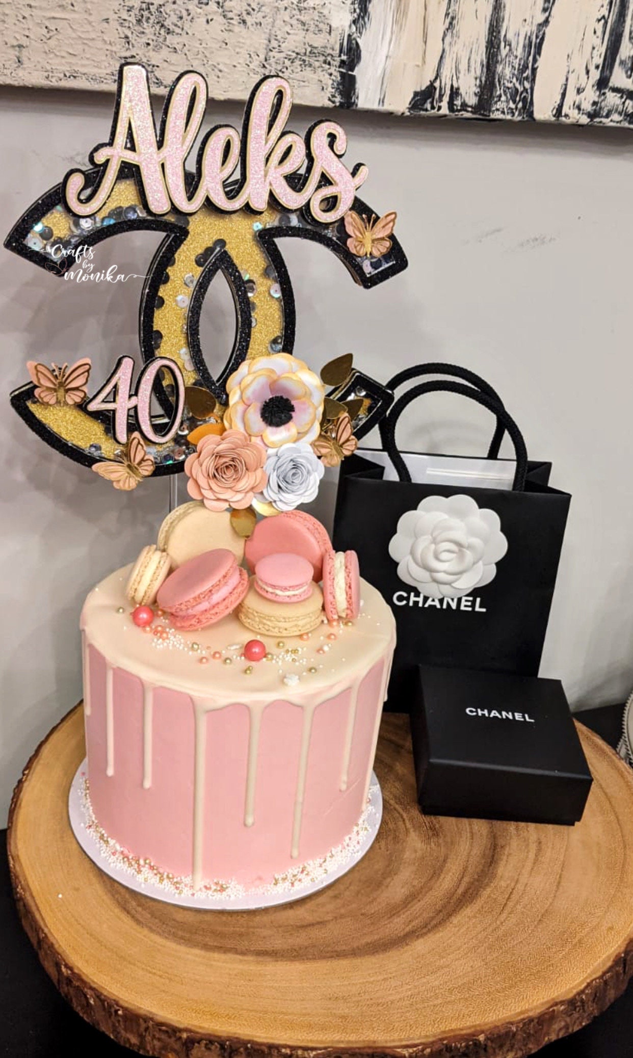 Chanel Cake Topper Coco Chanel Topper Shaker Cake Topper | Etsy