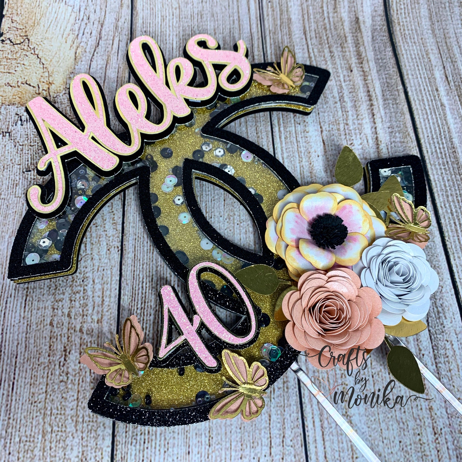 Chanel Cake Topper Coco Chanel Topper Shaker Cake Topper | Etsy