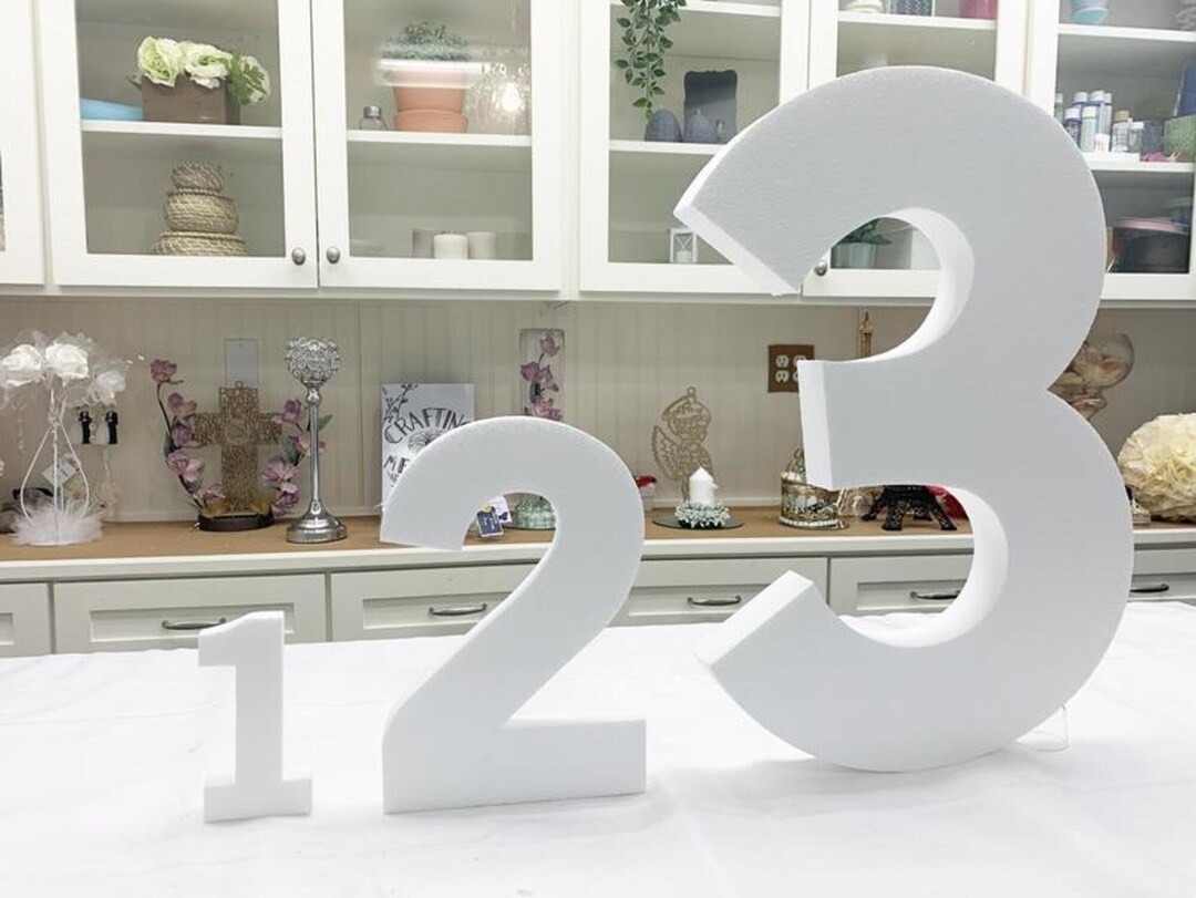 Giant 3D Numbers 8in Thickness for Occasions, Table Top, Valentine ...