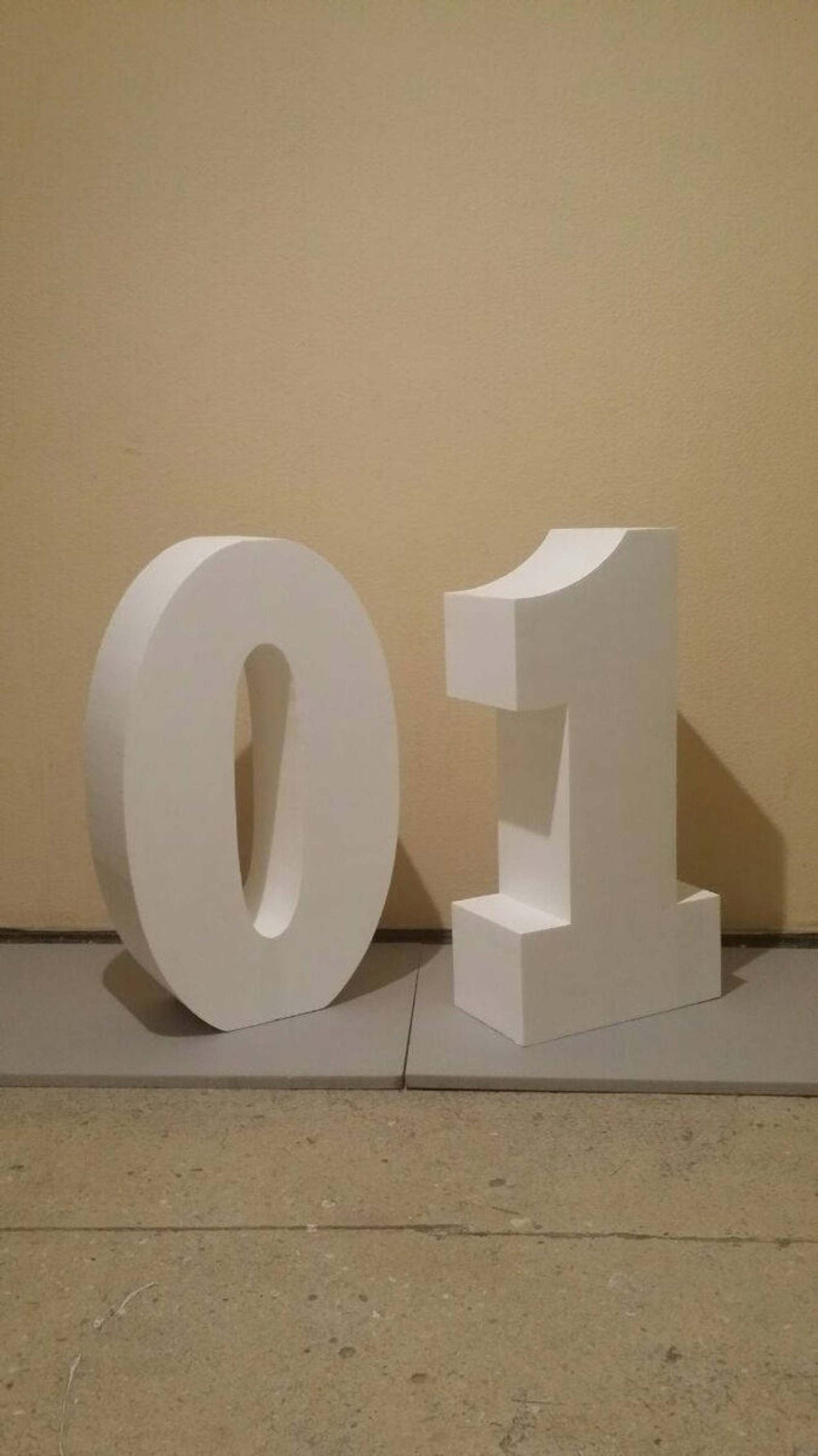 Giant 3D Numbers 8in Thickness for Occasions, Table Top, Valentine ...