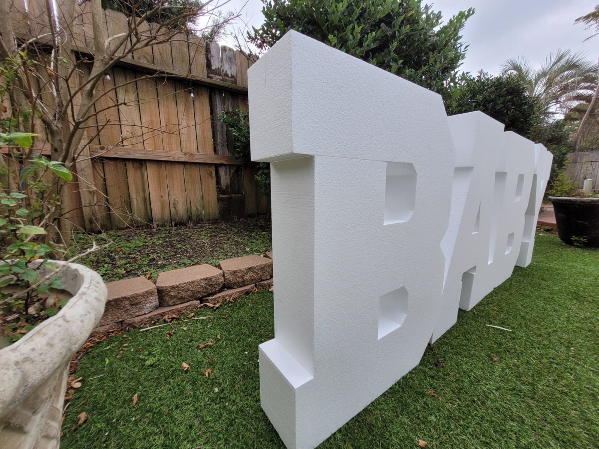 Giant 3D Foam Letters for Table Top of Yard or Gift , Baby Shower ...