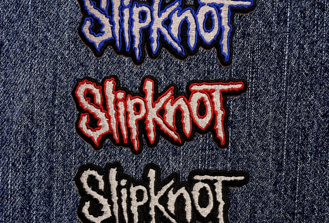 Slipknot Coloured Border Cut Out Logo Embroidered Iron-on Patch Brand ...
