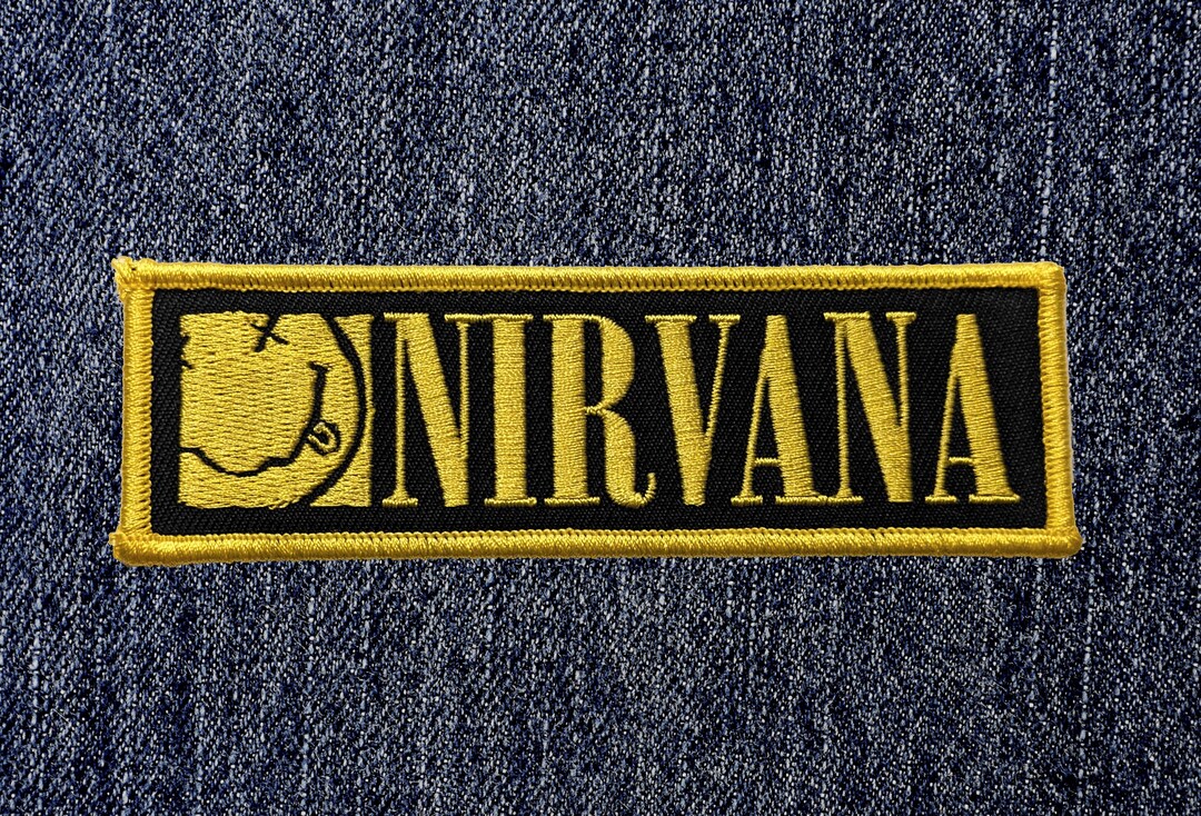 Nirvana Rectangular Logo & Happy Face Iron-on Patch Brand - Etsy