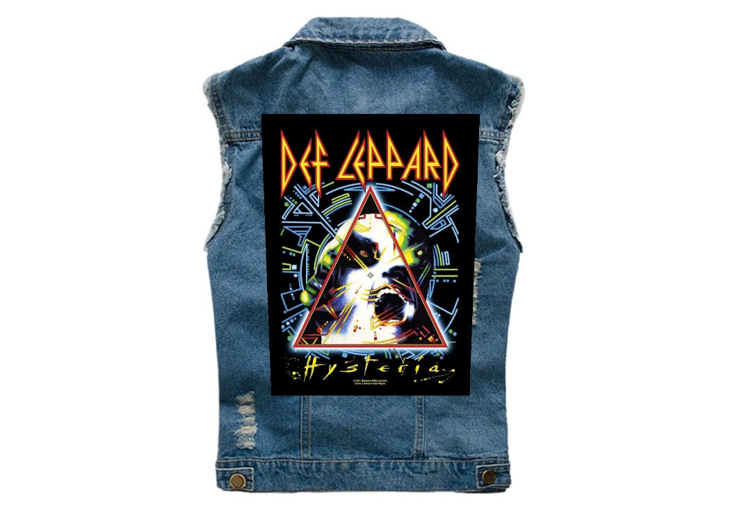 Def Leppard - Hysteria Printed Sew On Back Patch Poster No Frame