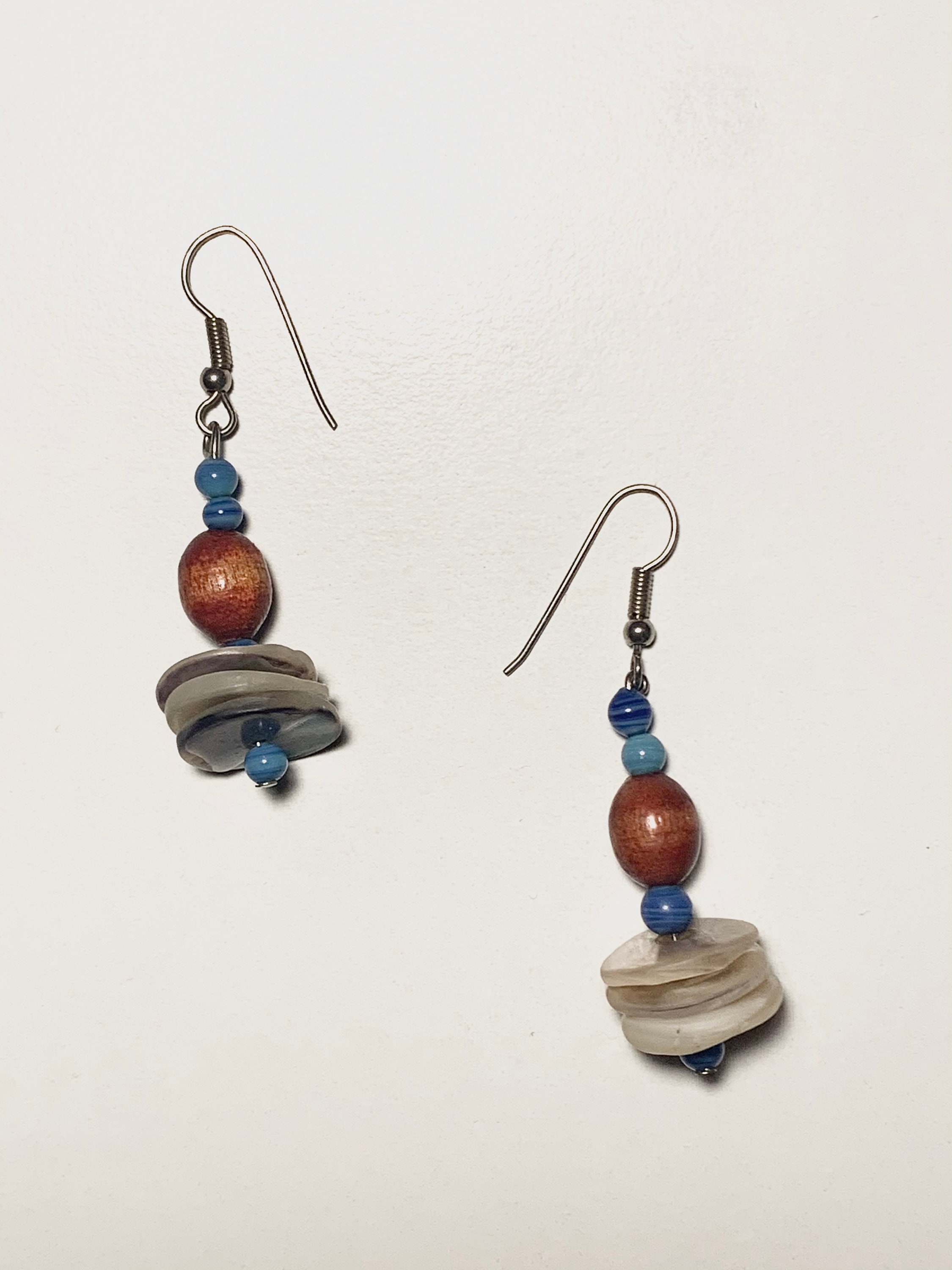 Calcite Malachite Sandalwood Beaded Earrings - Etsy