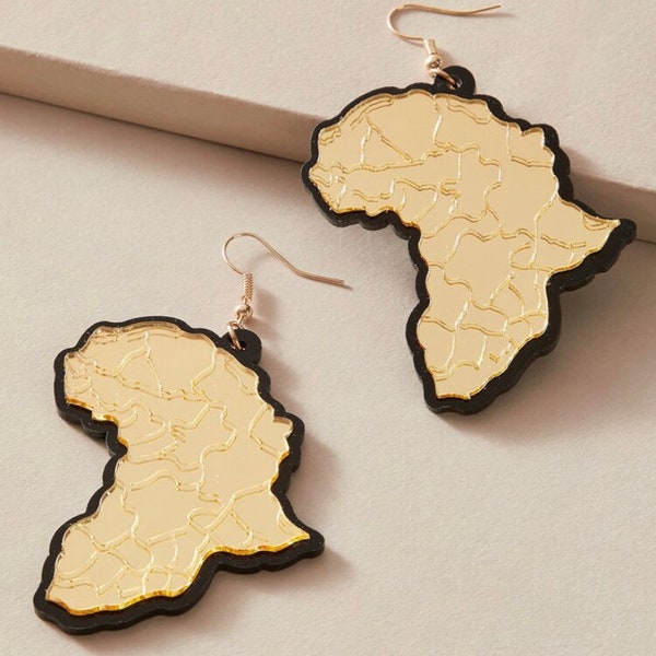 Africa Map Earrings - Etsy