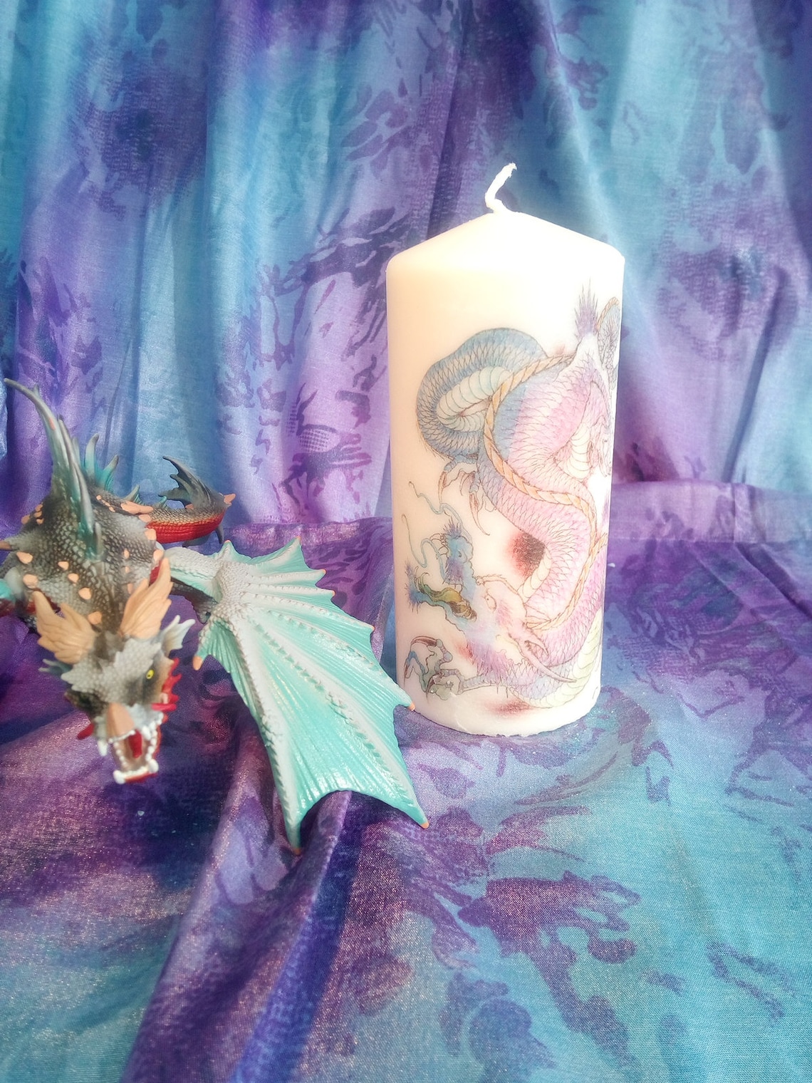 Dragon Pillar Candles Hand Decorated Family Perfect Gift Decoration - Etsy
