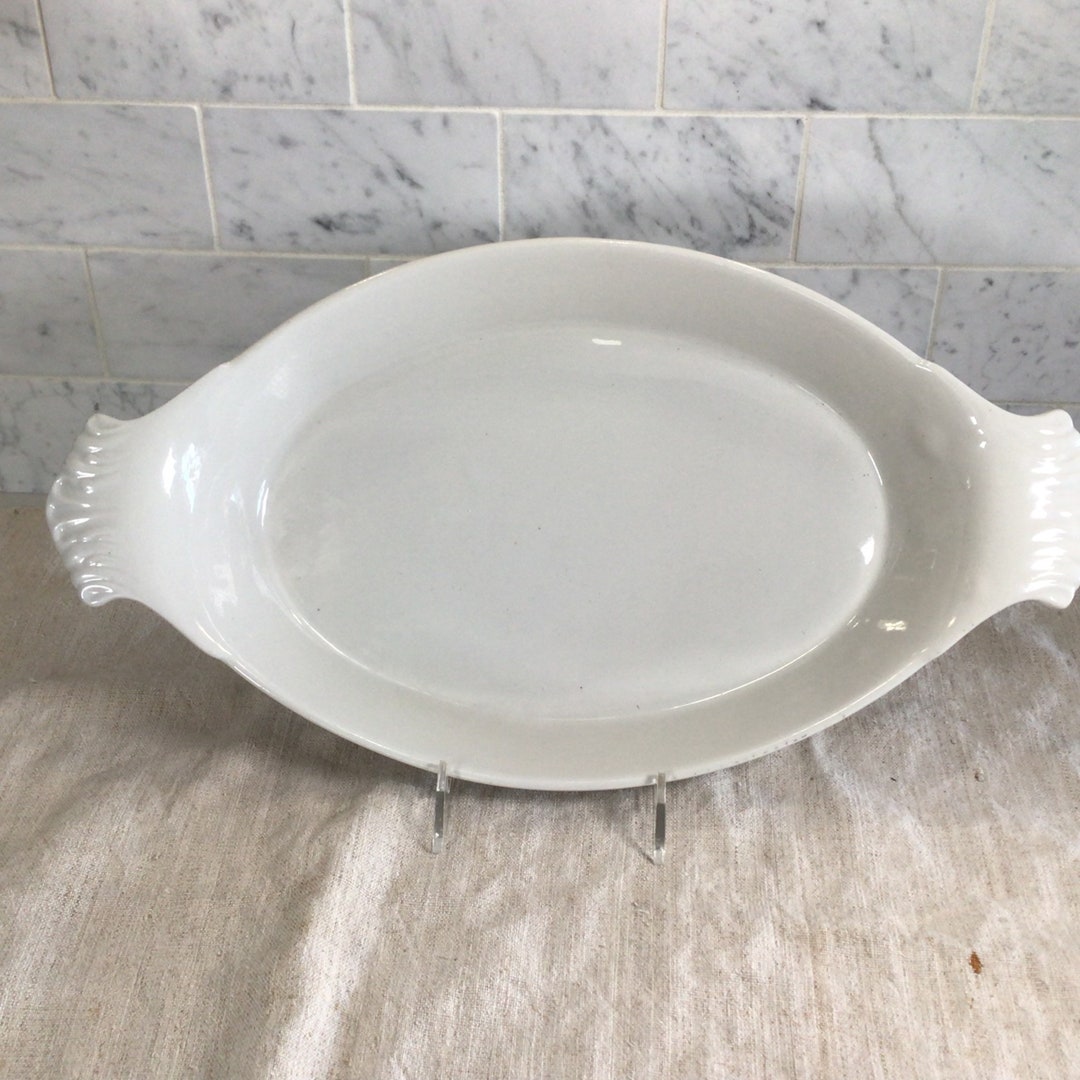 Vintage French Ironstone Augratin Casserole Dish, Ironstone Baking Dish ...