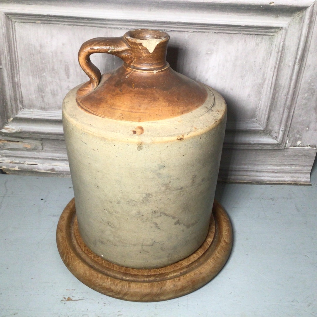 Antique Crock Jug/ Whiskey Jug, Barware, Pottery - Etsy