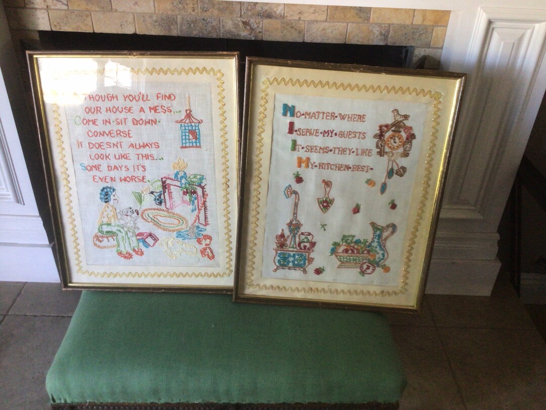 Vintage Needlepoint Poems, Handmade Needlepoint, Wall Hanging - Etsy