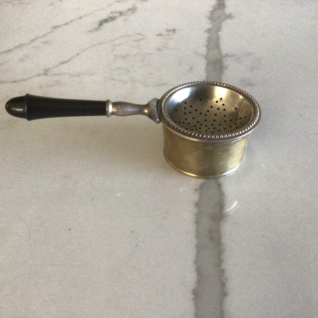 Vintage S/p Tea Strainer Spoon and Caddy Set, Kitchen Gadgets, Hot Tea ...