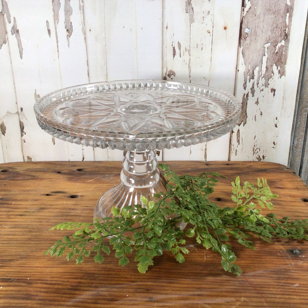 Vintage Glass Cake Stand, Cake Plate, Dessert Stand - Etsy