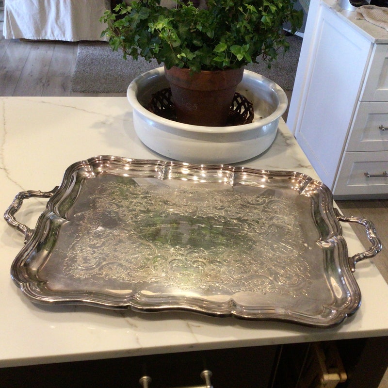 Heavy Silver Tray - Etsy