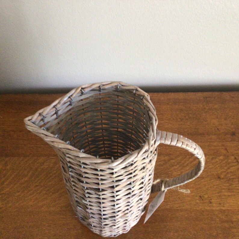 Wicker Vase, Wicker Pitcher, Home Decor - Etsy