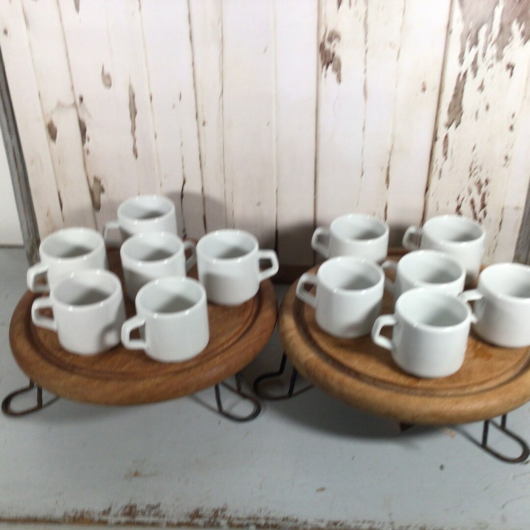 Vintage Apilco Porcelain Made in France Espresso Cups, Coffee Bar, Mugs ...