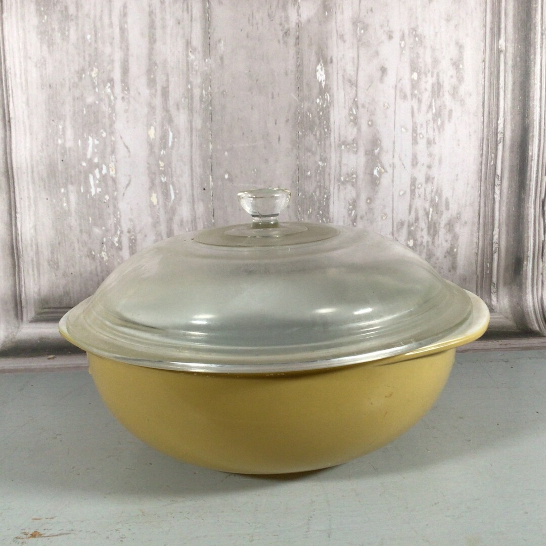 Vintage Mustard Yellow Pyrex Bowl, Pyrex Casserole Dish, Bakeware ...