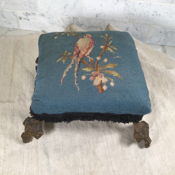 Needlepoint Footstool - Etsy