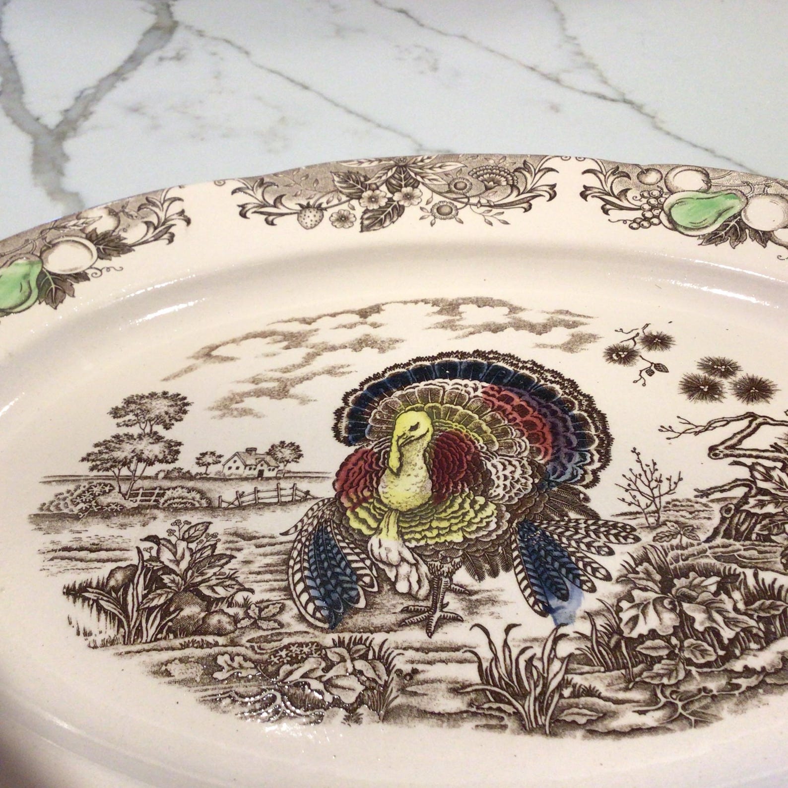Vintage Ironstone Turkey Platter, Serving Tray, Trays and Platters - Etsy